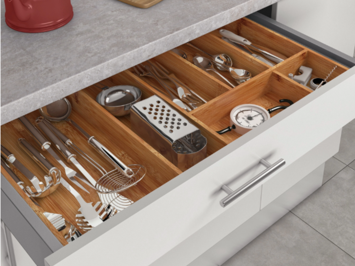 10 Ideas y trucos para organizar los cajones de la cocina